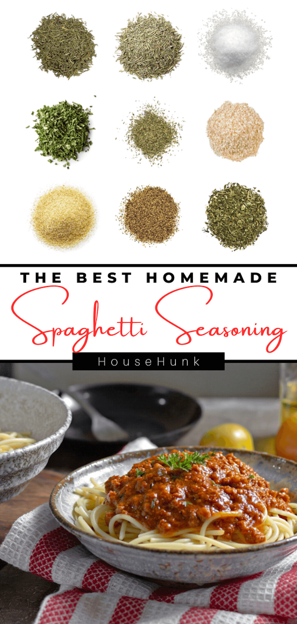 Homemade Spaghetti Seasoning - House Hunk