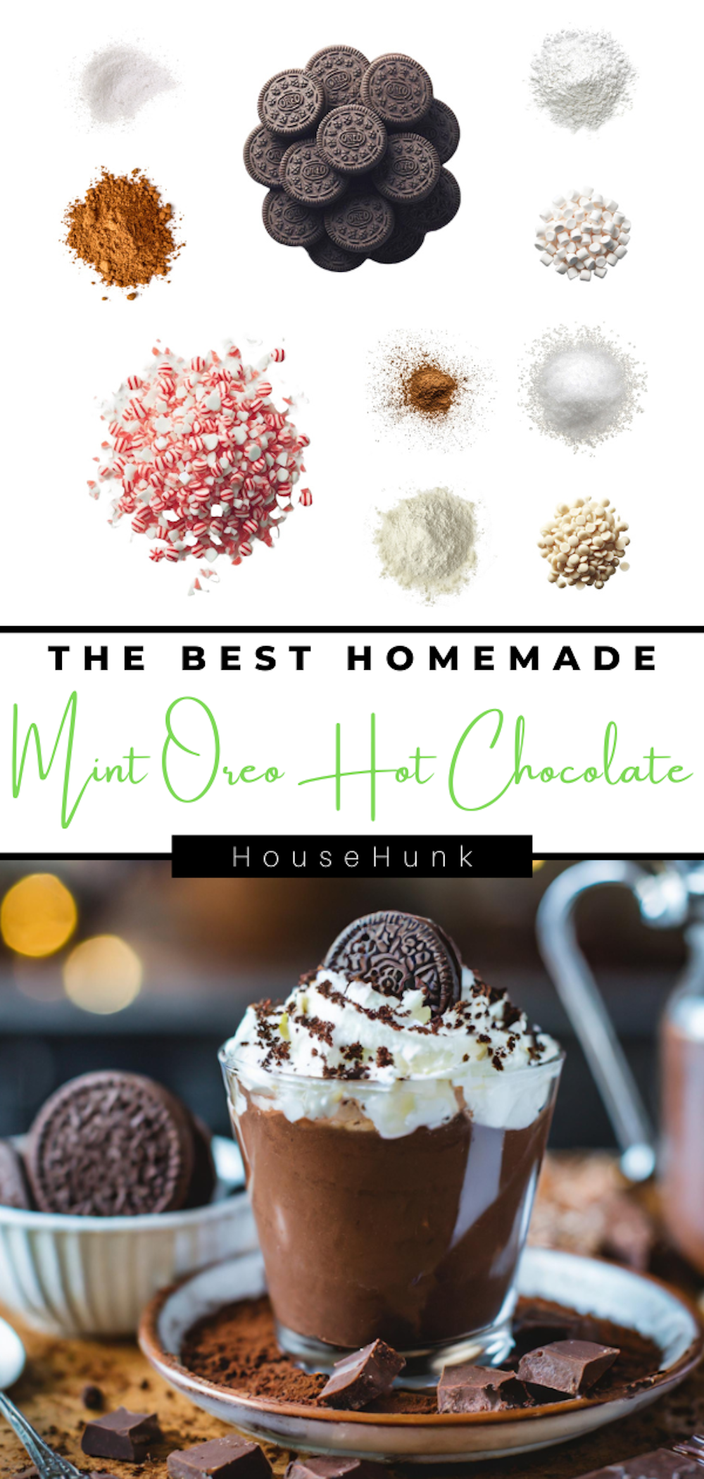 Homemade Mint Oreo Hot Chocolate Mix - House Hunk